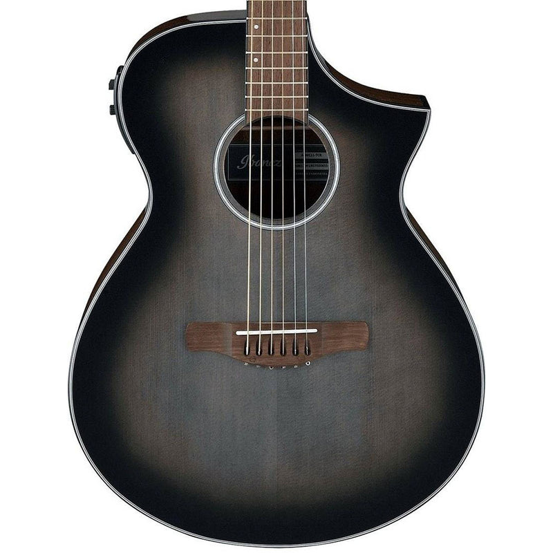 Guitarra Electroacústica Ibanez Aewc11tcb Negro Transparente Sombreado
