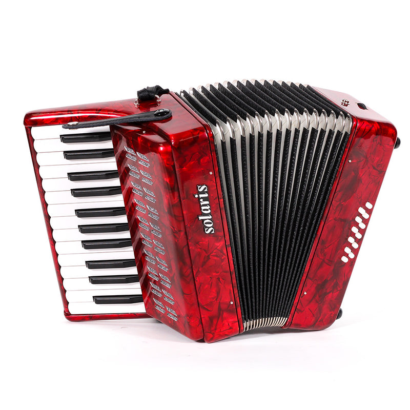 Acordeón Solaris Yjp2512r 25 Tec 12 Baj Rojo YJP2512R