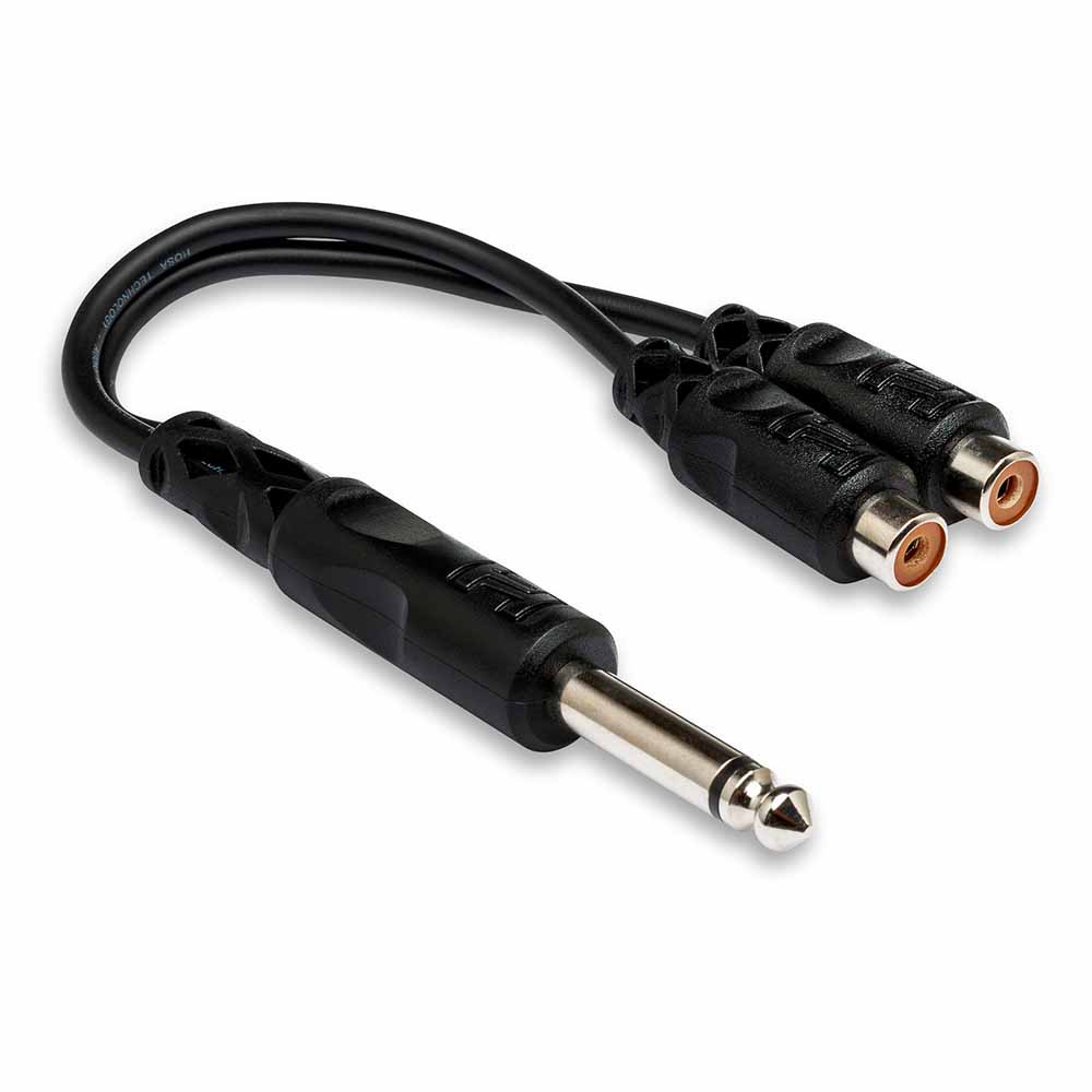 Cable Y Hosa Ypr103 1/4 In Ts To Dual Rcaf YPR103